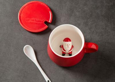 China Supermarket 13 Oz 400CC Christmas Ceramic Mugs for sale