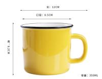 China Mixed Color 350CC 12x8.5x8.2cm Personalised Ceramic Mugs for sale