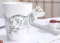 China Cartoon Rabbit Hand Painted 450ml Heat Press Mugs for sale