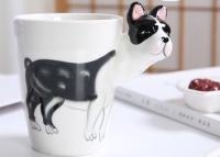 China Gift 15 Onuce Cartoon Bulldog Ceramic Drinking Cups for sale