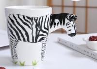 China Food Grade Three Dimensional 15 Oz Zebra Mugs for sale