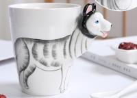 China Handmade Artistic Siberian Husky	3D Ceramic Mugs for sale