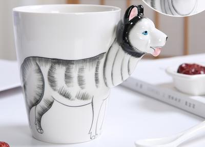 China Handmade Artistic Siberian Husky	3D Ceramic Mugs for sale
