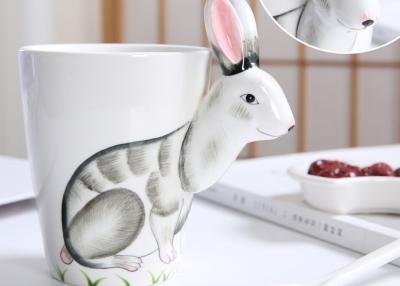 China Cartoon Rabbit Hand Painted 450ml Heat Press Mugs for sale