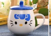 China Kitchen 12 Oz 8x8.5cm Coffee Mug With Spoon for sale