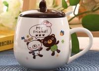 China Party 12 Ounce 8x8.5cm Personalised Ceramic Travel Mug for sale