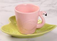 China Gift Catering Cafe Store 305ml Flamingo Tea Set for sale