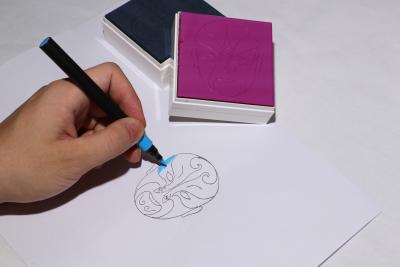 China Large Facial Mask Coloring Stamp, Creative Chinese Style Decorative Stamper for sale