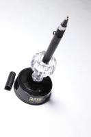 China Tap Flash Stamp, Crystal Handle Flash Stamper With Pen Insert Function for sale