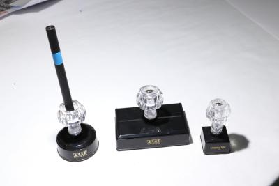 China Tap Flash Stamp, Crystal Handle Flash Stamper With Pen Insert Function for sale