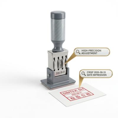 China Wholesale Lizao Adjustable Date Stamp, Manual Rolling Office Date Seal for Documents for sale