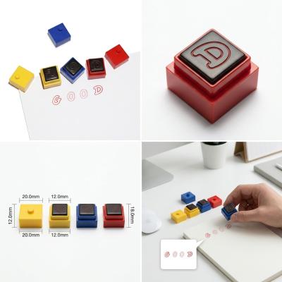 China Wholesale 0-9 & 26 Letters Building Block Stamp Set, Kids Educational Stamper Toy for sale