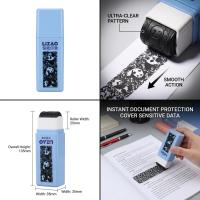 China Wholesale Blue Telescopic Roller Confidential Stamp, Blue Privacy Self-Inking Stamper for sale