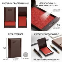 China Wholesale Metal Flip Ink Pad, 2 Sizes Office Stamp Ink Pad in Red Black Blue for sale
