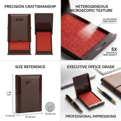 China Wholesale Metal Flip Ink Pad, 2 Sizes Office Stamp Ink Pad in Red Black Blue for sale