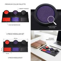 China Wholesale Vermilion Ink Pad, 2 Sizes Round and Rectangle Stamp Ink Pad for sale