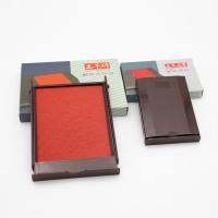 China Wholesale Metal Flip Ink Pad, 2 Sizes Office Stamp Ink Pad in Red Black Blue for sale