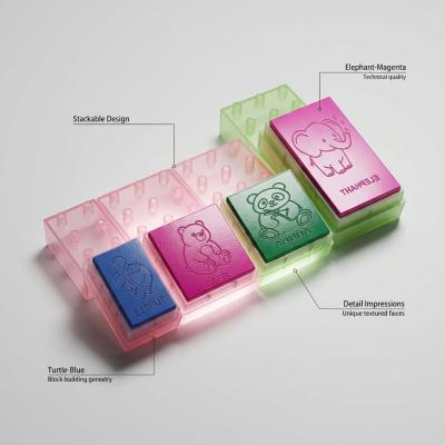 China Wholesale Animal Theme Building Block Stamp Set, 30 Pcs Kids Stamper Toy for Learning for sale