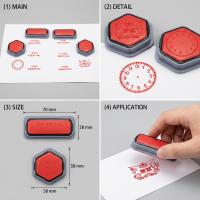 China Wholesale 8-in-1 Multifunctional Office Stamp, Portable Combined Rubber Stamp for Office Document Marking for sale