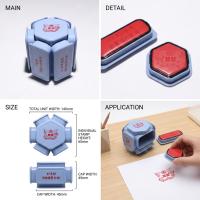 China Wholesale 8-in-1 Multifunctional Office Stamp, Portable Combined Rubber Stamp for Office Document Marking for sale