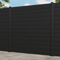 China Black Powder Coated Wood 6063 T5 Aluminum Vertical Blade Fencing Panels for Performance for sale