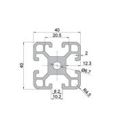 China Industrial Grade T Slot Aluminium Profile with Length 5.8-6.0M and 6000 Series Grade for sale