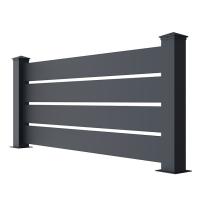 China Outdoor Decorative Panel Polished Aluminum Fence System for Garden Pool Slatted Panels for sale