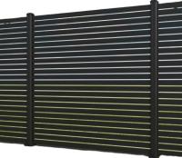 China Custom Aluminum Balcony Privacy Fence Profile Louver Frame Bar Horizontal Slat Fencing for sale