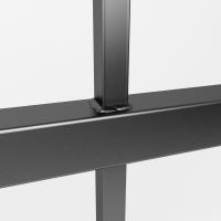 China 5.8-6.0M Length Modern Black Metal Stair Aluminum Railing for Decorative Balcony System for sale