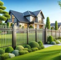 China Flooring Mounted Customized 6063-T5 Powder Coating Aluminum Alloy Fence Metal Parts for sale