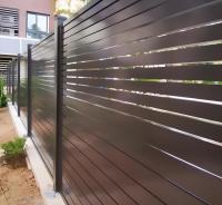 China Outdoor Garden Privacy Fence with 6063 Grade Aluminum Horizontal Slat Panels and Design for sale
