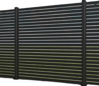 China Outdoor Garden Privacy Fence with 6063 Grade Aluminum Horizontal Slat Panels and Design for sale