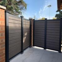 China Alloy Modern Garden Black Vertical Tube Fence with Cutting Service and Powder Coating for sale