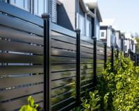 China Alloy Modern Garden Black Vertical Tube Fence with Cutting Service and Powder Coating for sale