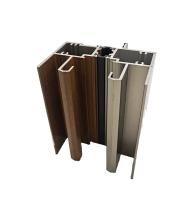China 6063 T5 Powder Coating Anodizing Wooden Color Aluminum Profiles For Windows And Doors ISO Certified for sale