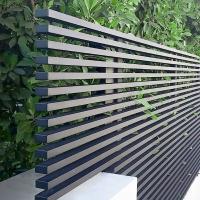 China Outdoor Decorative Yard Aluminum Vertical Tube Fence with Solid Black Powder Coating for sale
