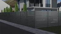 China Outdoor Decorative Yard Aluminum Vertical Tube Fence with Solid Black Powder Coating for sale