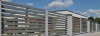 China Outdoor Decorative Yard Aluminum Vertical Tube Fence with Solid Black Powder Coating for sale