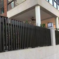 China Decorative Panel Custom Fencing Gate with 5.8-6.0M Length T5 Black Aluminum Railing for sale