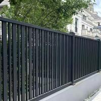 China Privacy Slat Fence Panels in Aluminum Metal Black Powder Coated for Horizontal Fences for sale