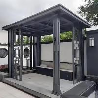 China Horizontal Garden Fence Privacy Aluminum Slat Panels with Black Powder Coating Dorado for sale