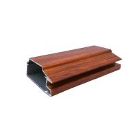 China Anodized Wood Grain Extrusion Aluminum Framework for Window Frame and Cabinet Decoration for sale
