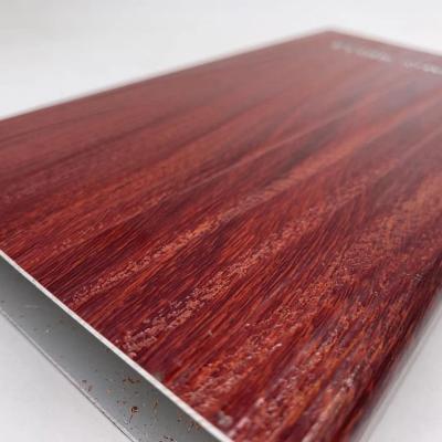 China Customized Thickness 0.30mm Wooden Grain Transfer Aluminium Profile for Windows and Doors for sale