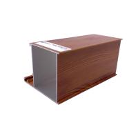 China Customized Thickness 0.30mm Wooden Grain Transfer Aluminium Profile for Windows and Doors for sale