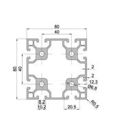 China Customizable T3-T8 Temper V Slot 4080 Aluminium Extrusion Profiles for Customer Needs for sale