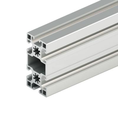 China Temper T3-T8 customized aluminium extrusion profiles 40*80 with silver anodized finish for sale