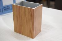 China Wood Color Aluminum Square Tube with Welding Service 1.5x0.75mm Customized Thickness for sale