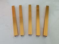 China Polish Brush Powder Coating Golden Anodizing Wood Grain PVDF Building Construction Windowa Doors for sale