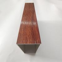 China Customized Wood Grain Aluminum Square Tube Aluminium Extrusion Profiles for Materials for sale