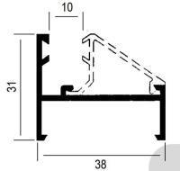 China 7038 8025 744 3825 5020 3831 Aluminum Extrusion Profile for Colombia Windows and Doors for sale